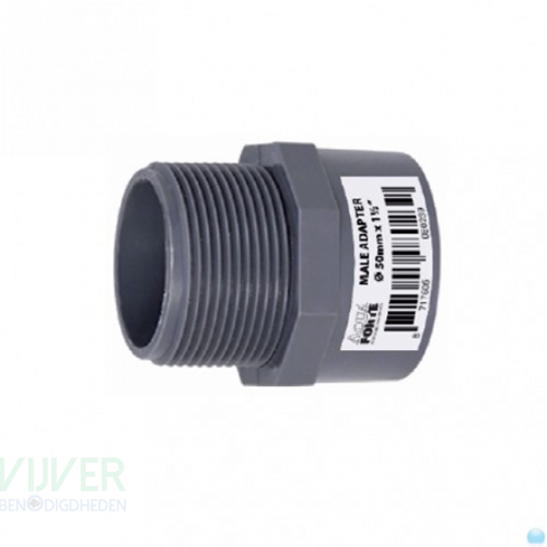 PVC Puntstuk met buitendraad - 50 mm x 1,5 inch kopen?